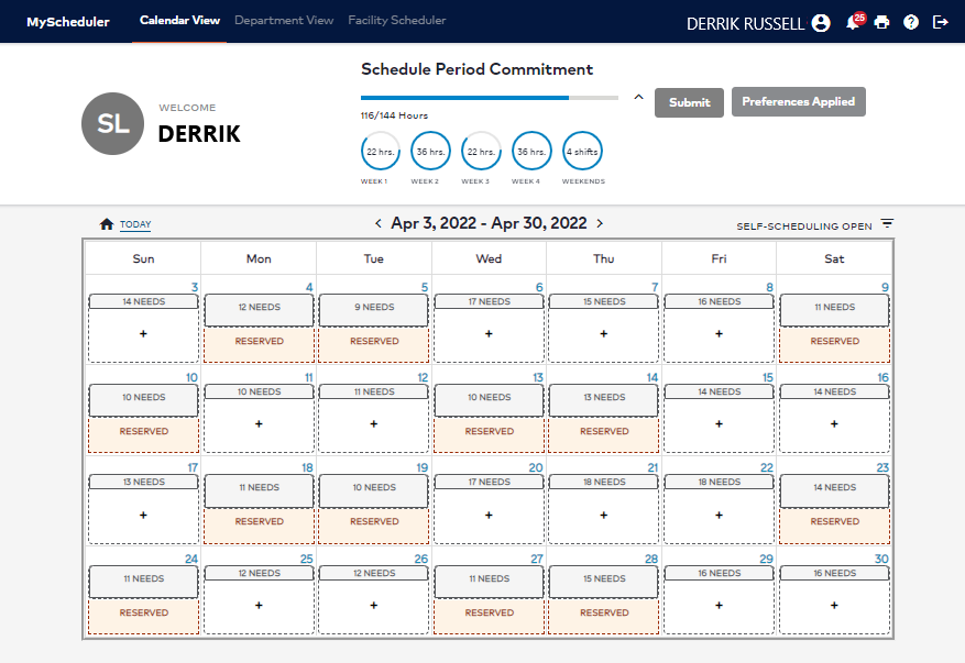 Self-Scheduling Defaults